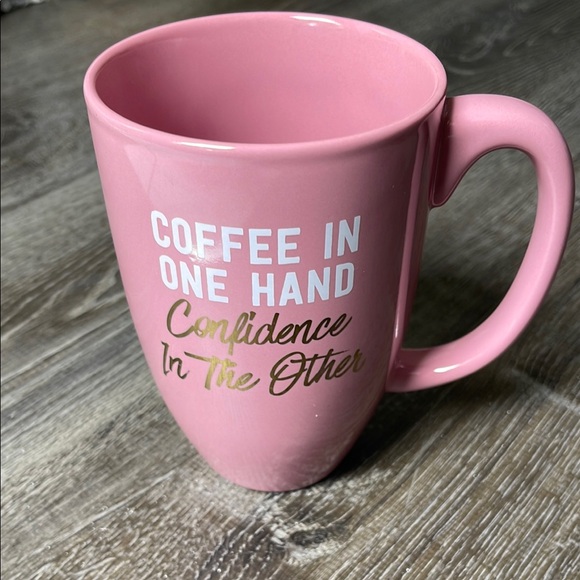 Threshold | Dining | Threshold Pink Mug With Gold And White Text | Poshmark
